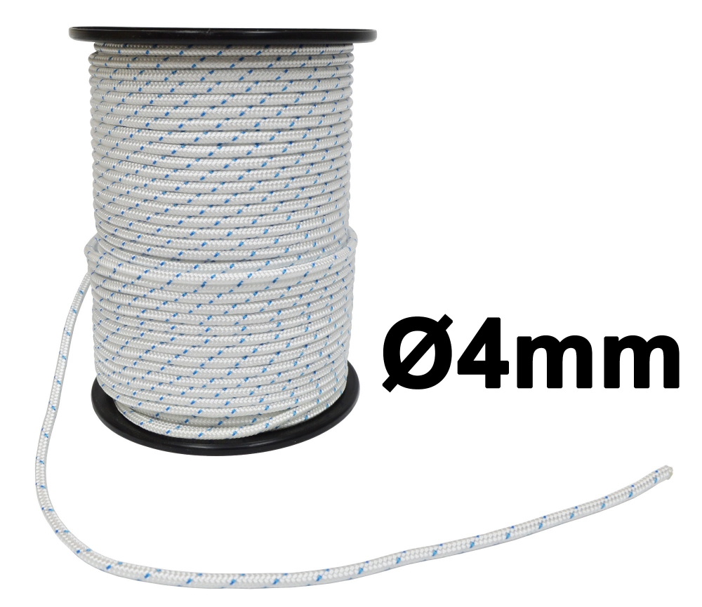 MS Rope Dia 4mm Blue Fleck (per m) - Milking Solutions